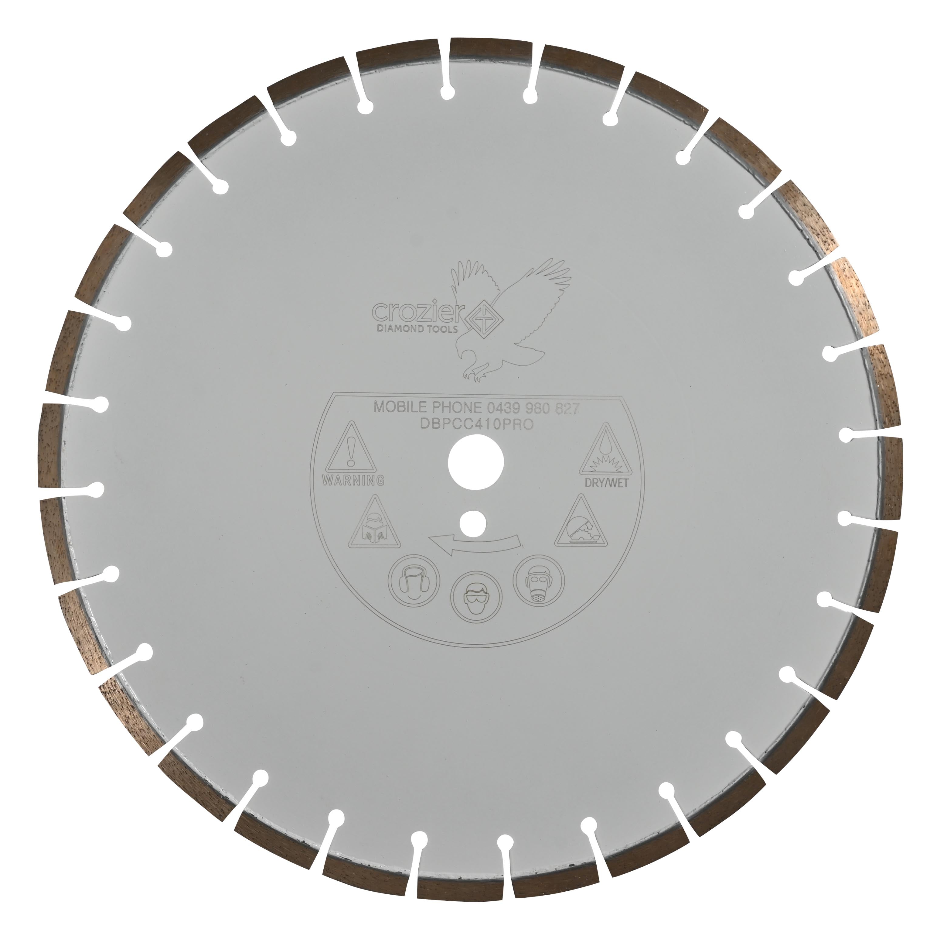 16" (410mm) Professional Pre-Cut Diamond Blade - White